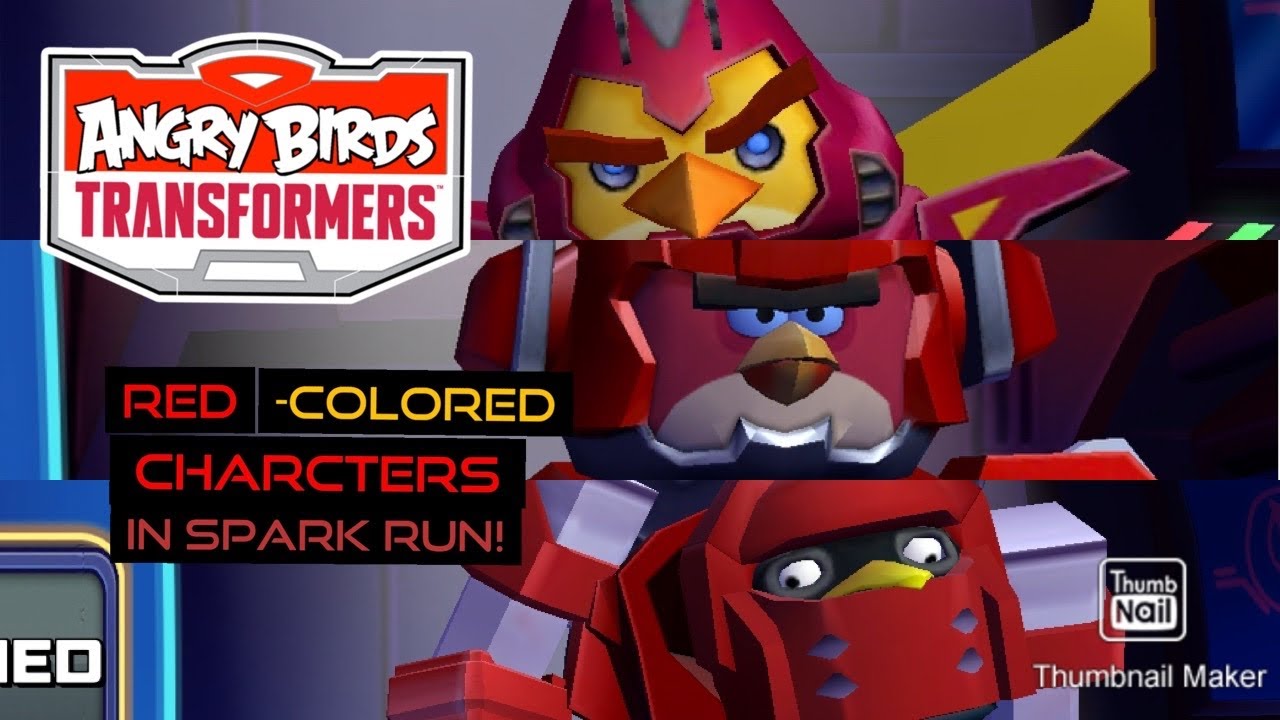 Angry Birds Transformers: Red-Colored characters in Spark Run! - YouTube