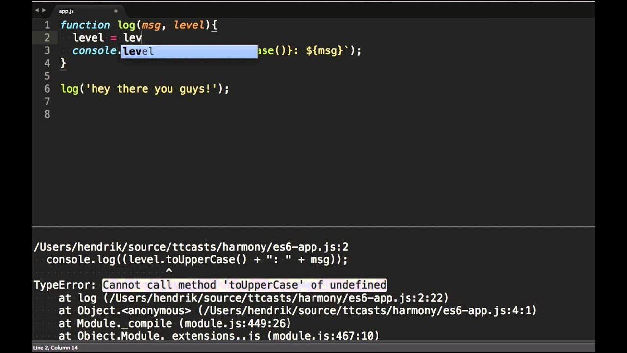 Es6 Default Argument Values Youtube