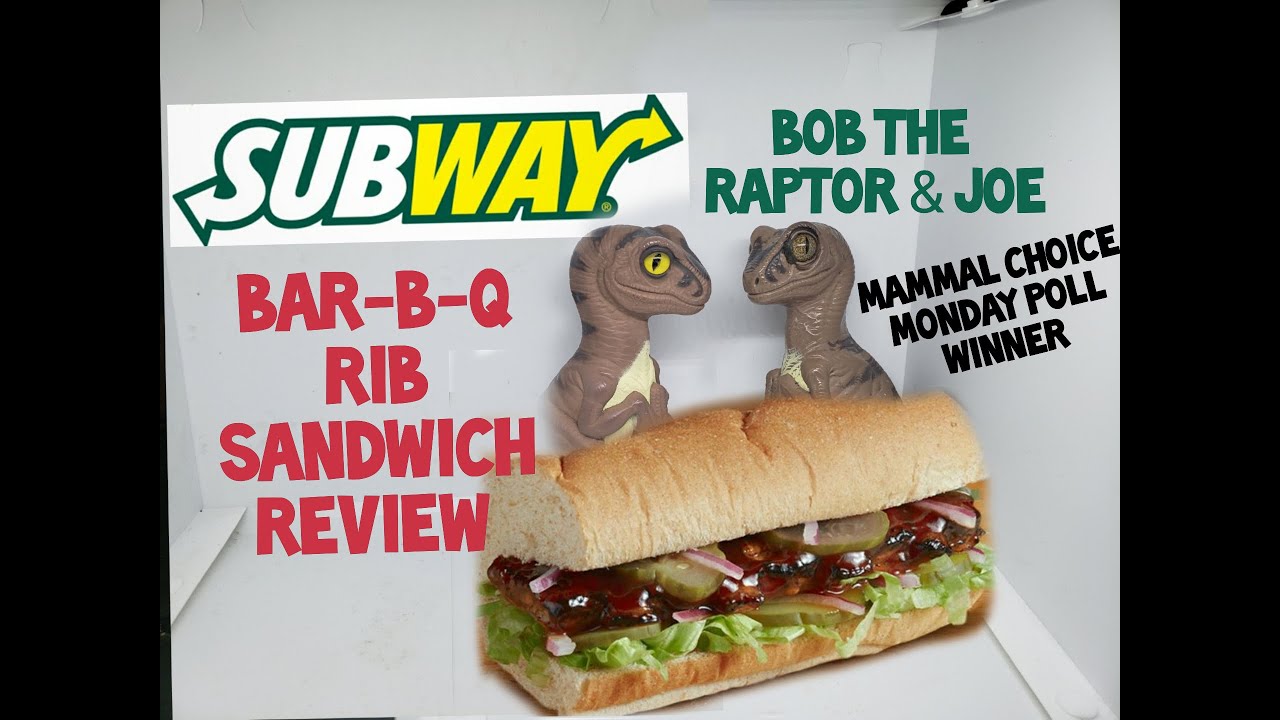 Subway BBQ Rib Sandwich Limited Time Fast Food Review Bob the Raptor ...