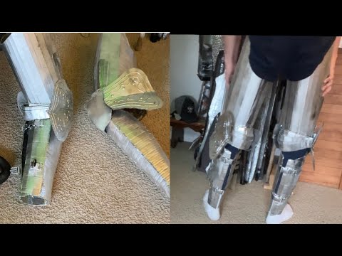 How To Build Proper Cardboard Knight Leg Armor! - YouTube