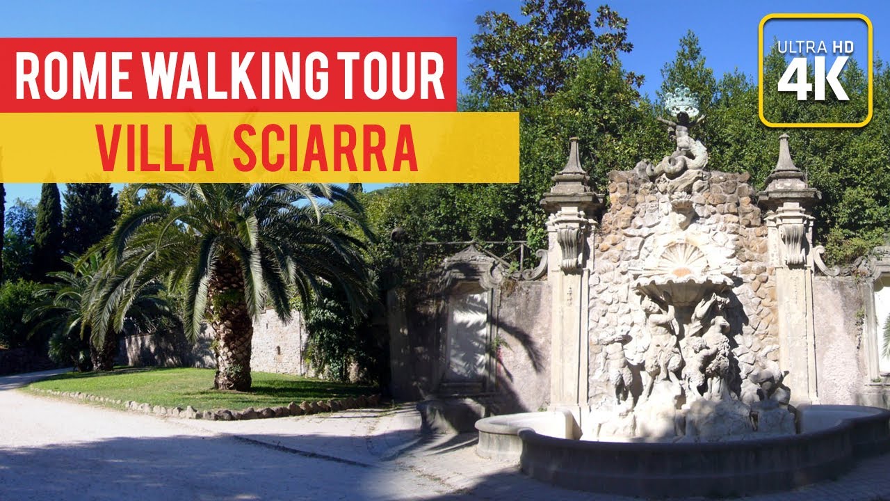 Villa Sciarra - Rome Walking Tour (4K ULTRA HD) - YouTube