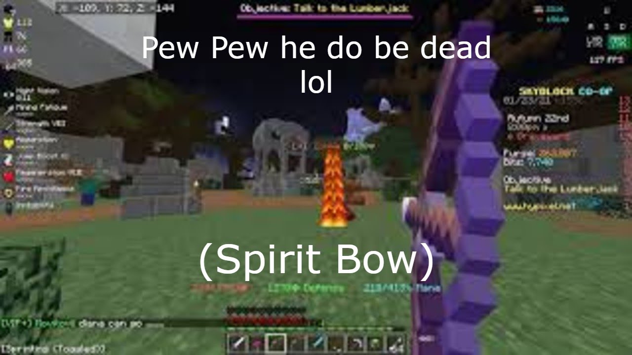 Magma Bow Vs Spirit Bow Comparison (Hypixel Skyblock) - YouTube