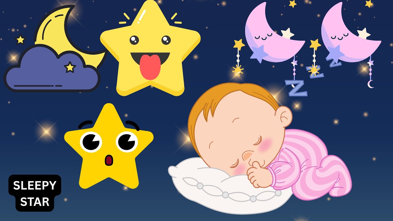 🌙 The Sleepy Star Lullaby 🌙/Lullaby for babies/Twinkle little star ...