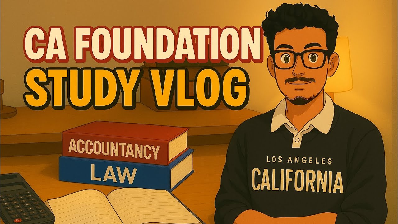 "CA Foundation Study Vlog | 12-Hour Study Routine + Motivation | Study With Me India 2025 ...
