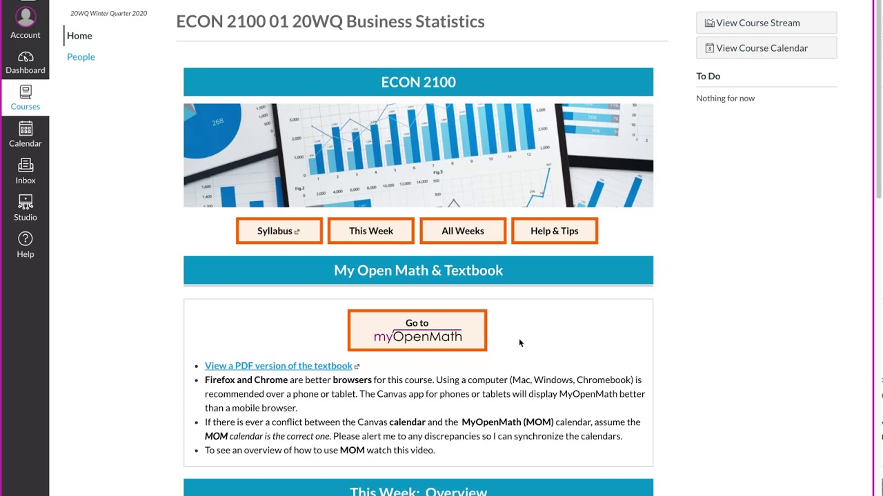 MyOpenMath and Canvas (ECON2100/3100) - YouTube
