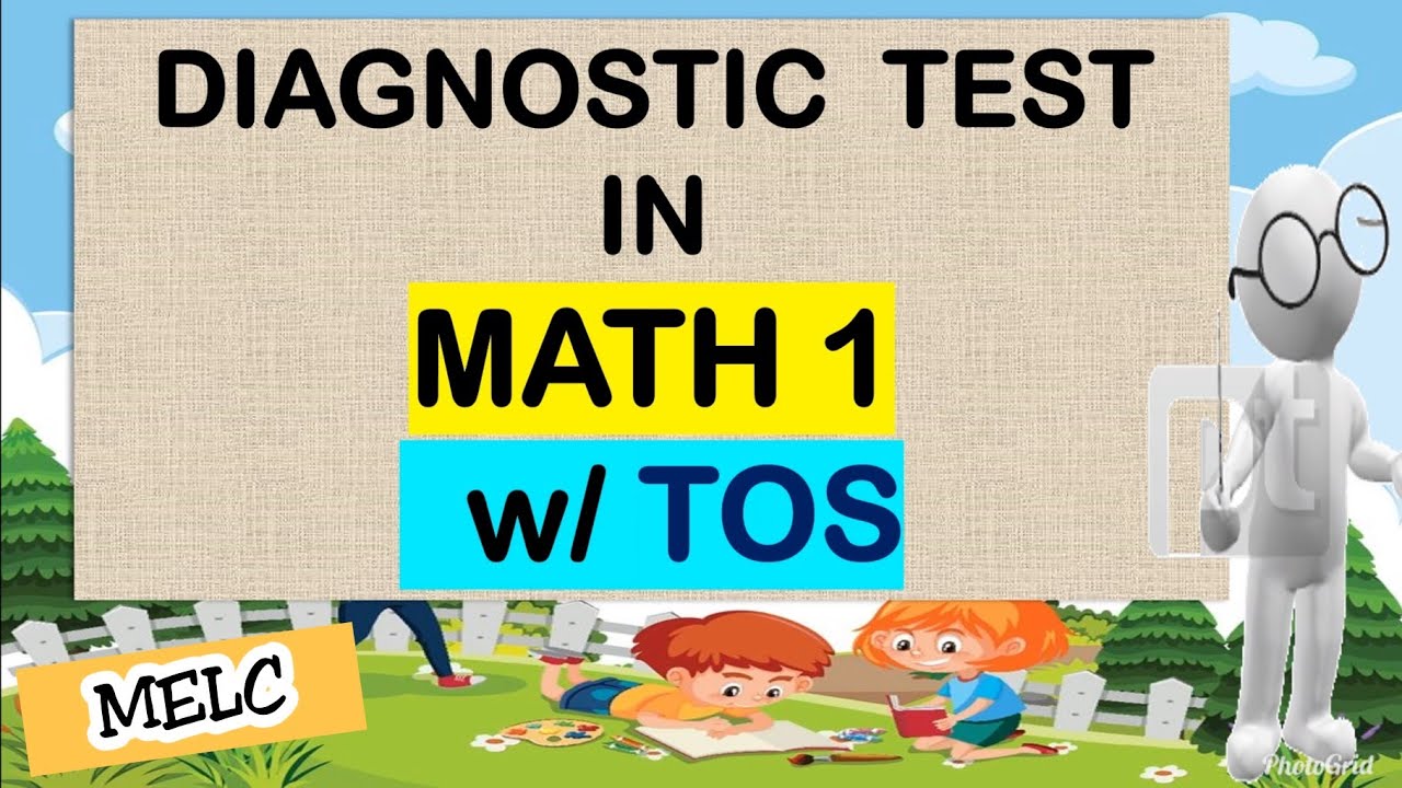 MATH 1 DIAGNOSTIC TEST | MELC | with Table of Specification - YouTube