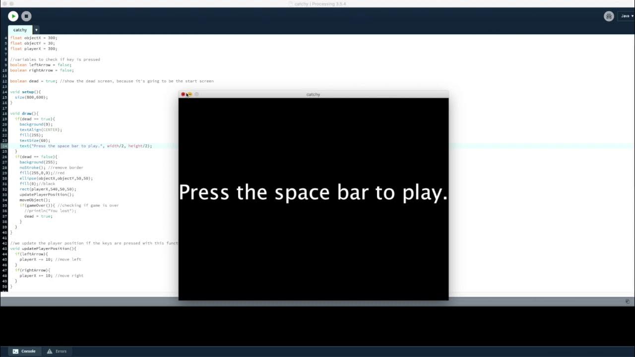 Making a Catching Game in Processing - Catchy - YouTube