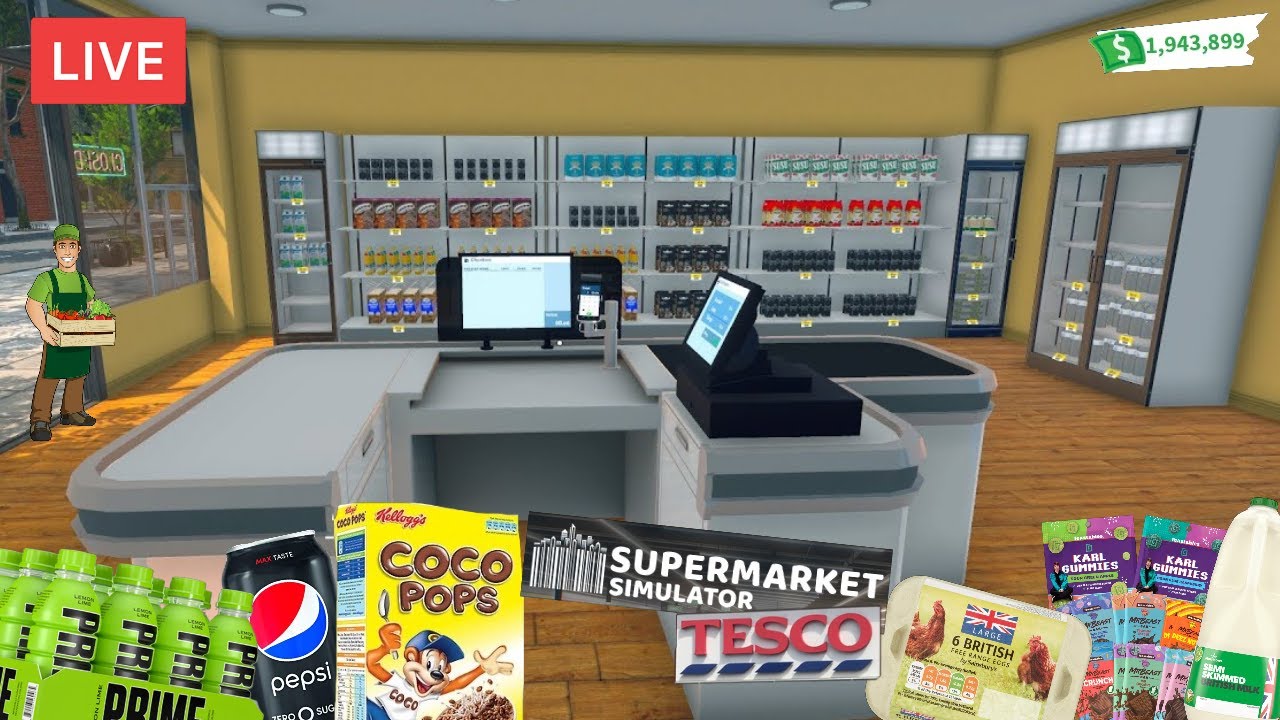 First LIVE STREAM | Playing Supermarket SIM *NEW GAME* (short stream ...