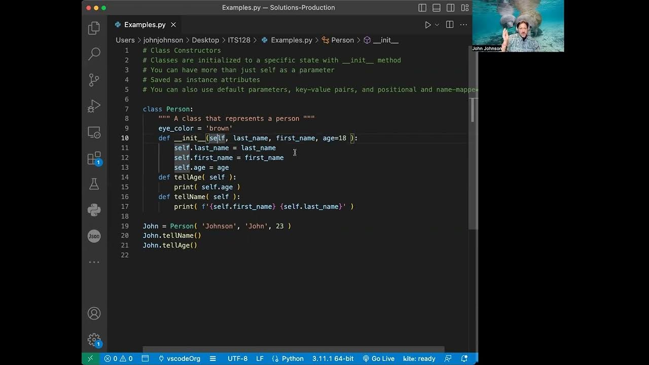 ITS 128 9.6 Class Constructors - YouTube
