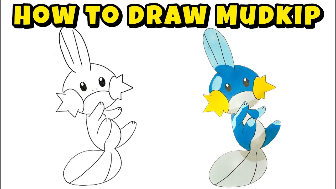 How to Draw Mudkip: Beginner's Guide to Drawing Water-type Pokémon ...