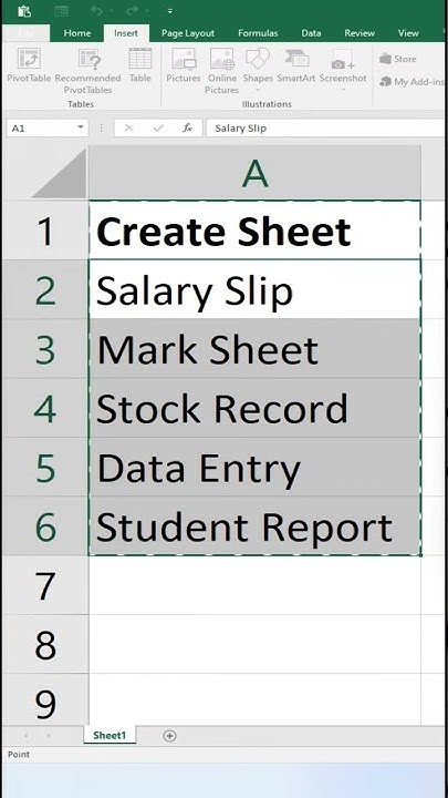 Excelshorts Automatically Insert Sheets In Excel Excel Trick 2022 Youtube
