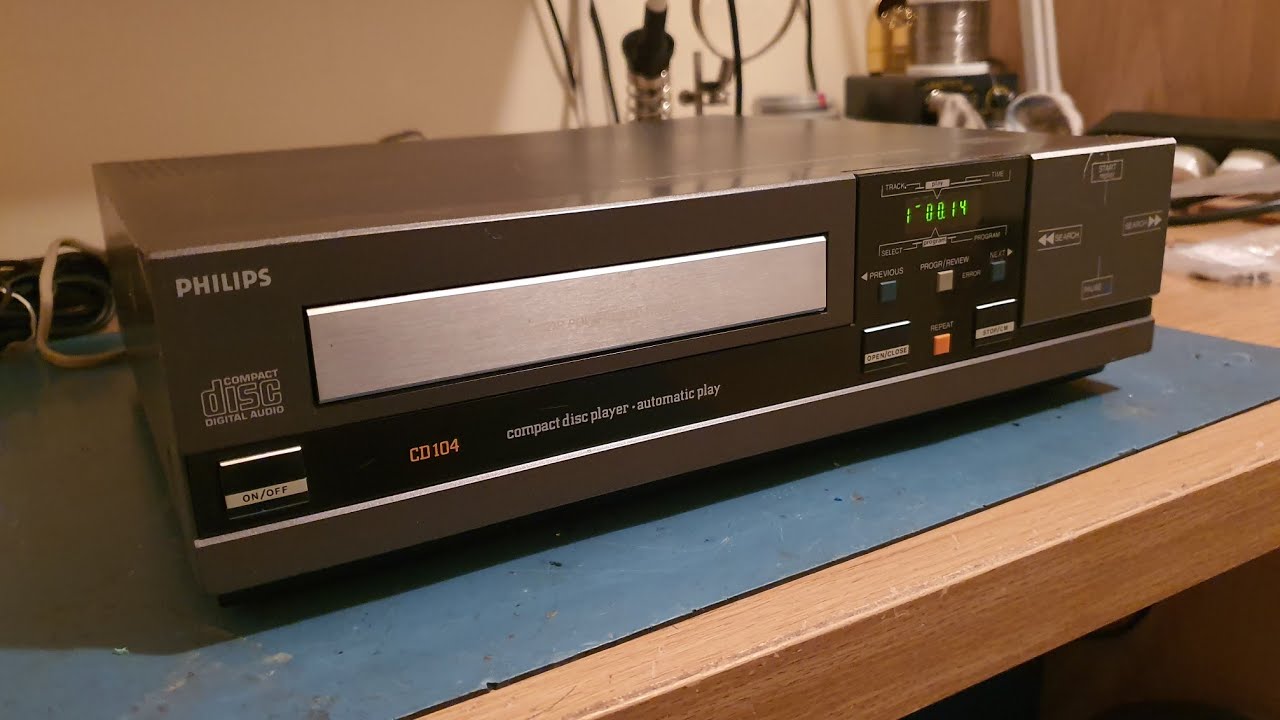 Philips CD-104 servicing tips on my own modified NOS unit. - YouTube