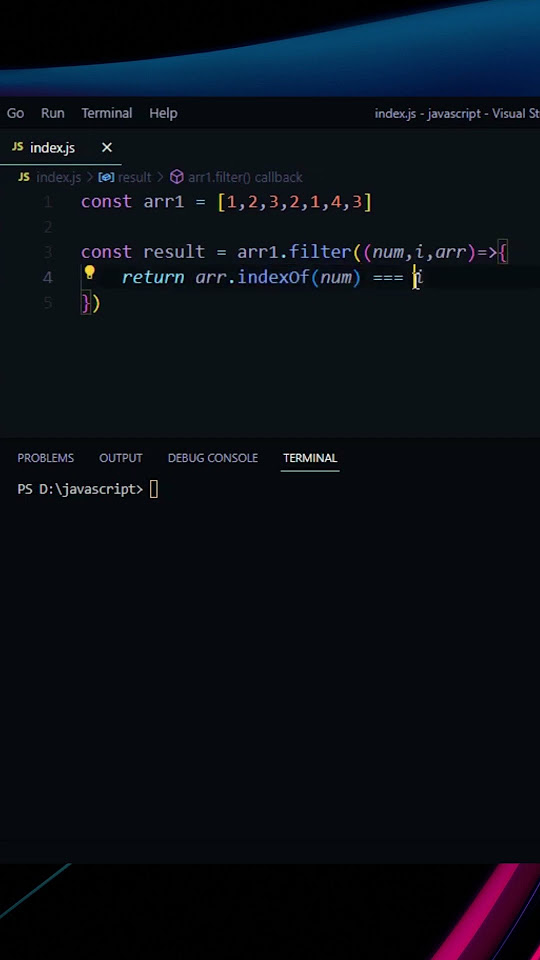 Find Unique Value From Array In Javascript Shorts Ytshorts Javascript Coding Youtube