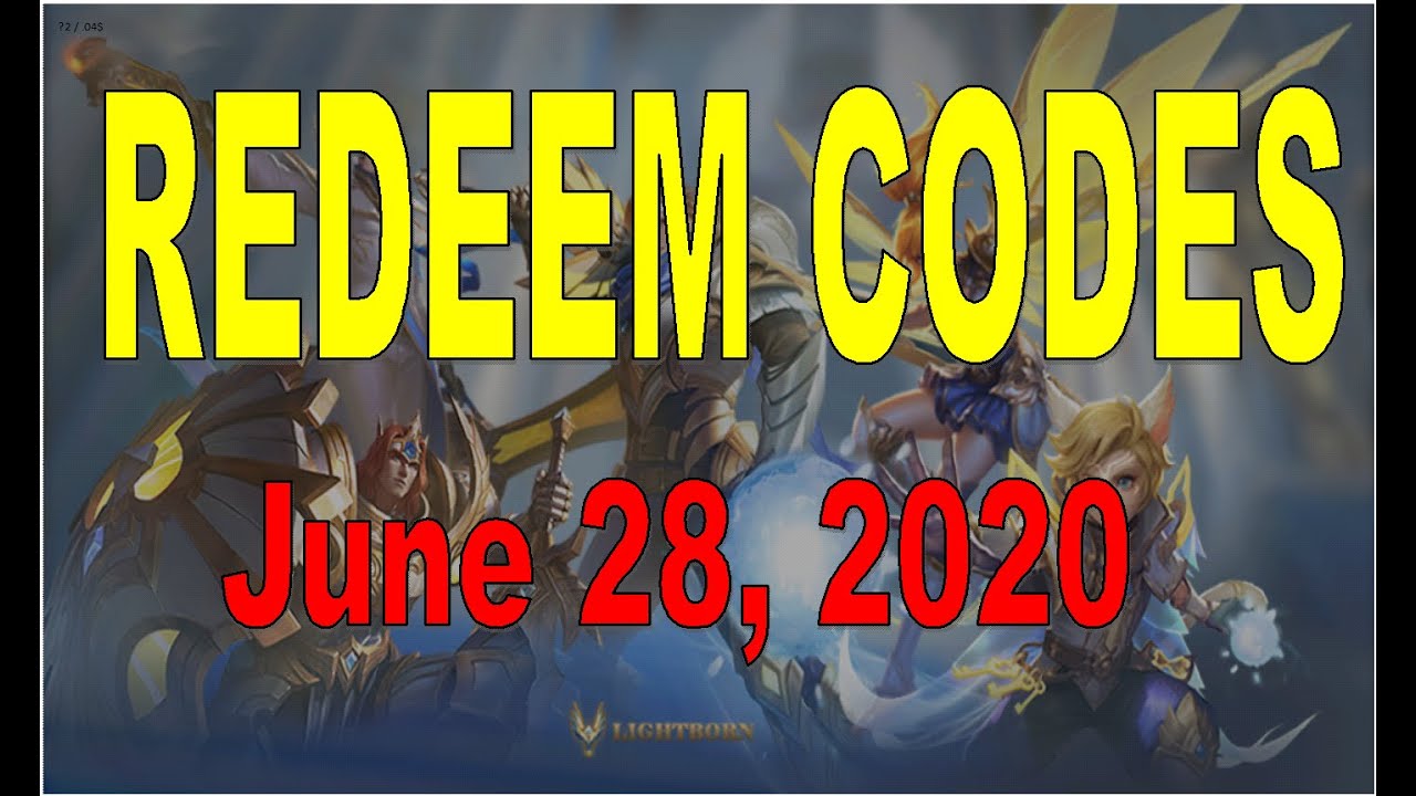 Mobile Legends Redeem Codes - June 28, 2020 - YouTube