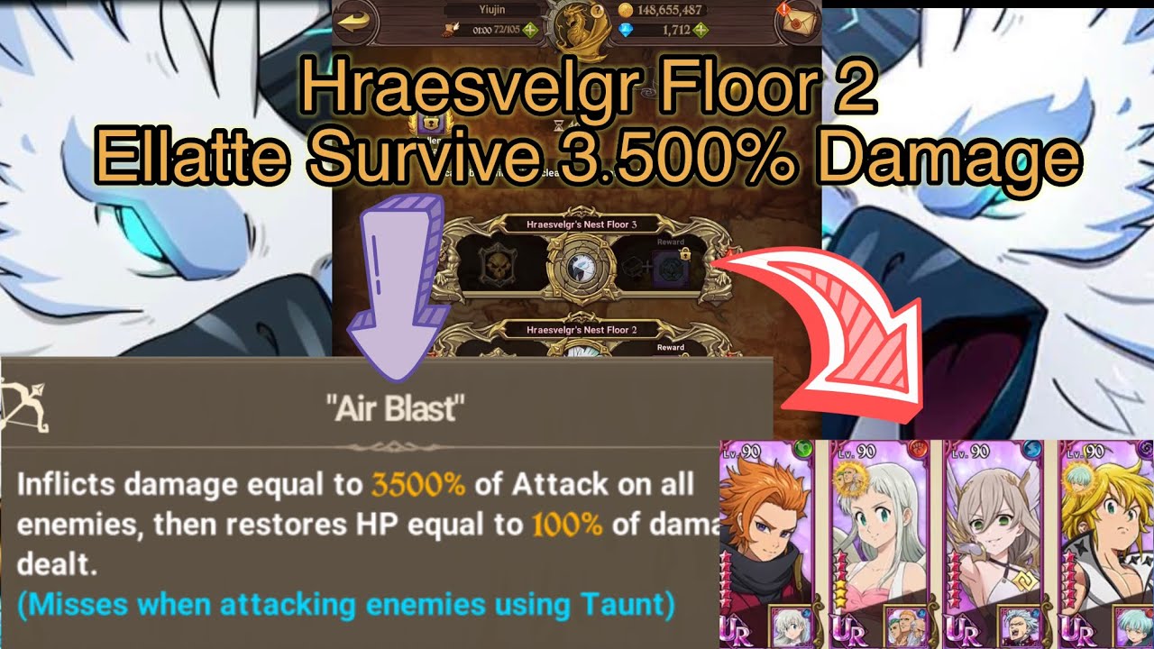Red Ellatte Hraesvelgr Floor 2 7DS The Seven Deadly Sins Grand Cross ...