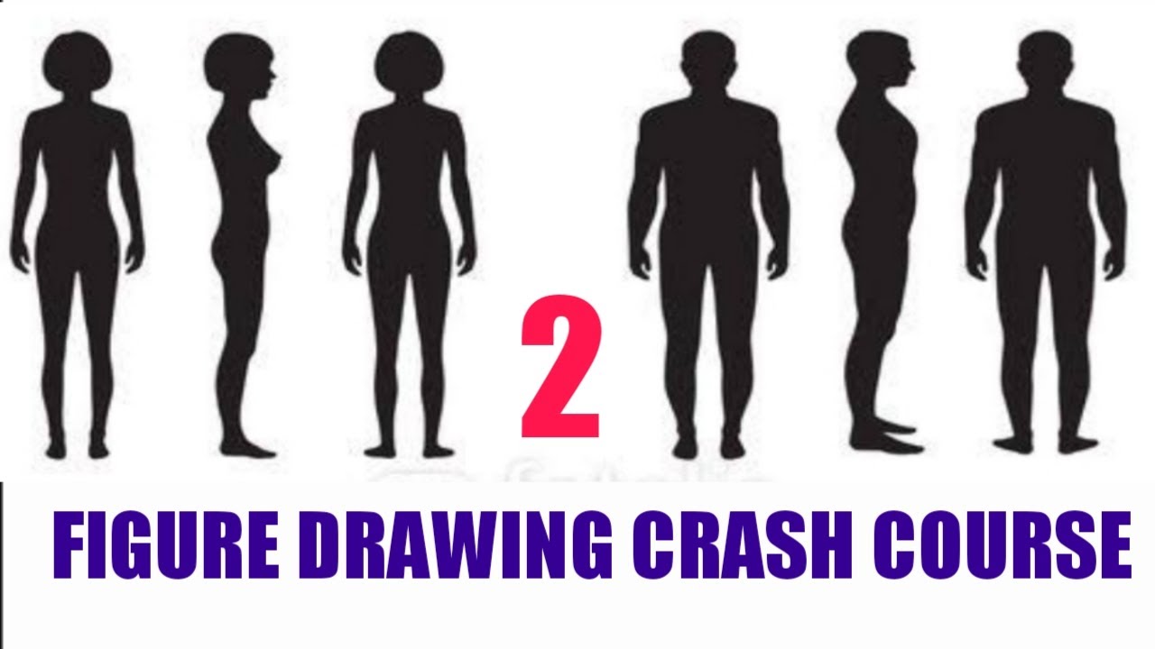 Drawing Human Figures Made Easy - Hindi Crash Course 2 | Easy drawing ...
