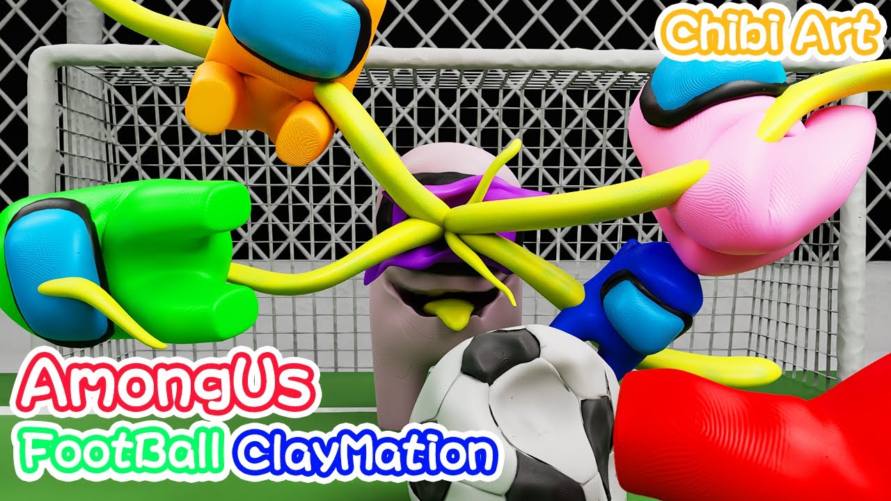 AmongUs FootBall Claymation by Chibi Art studio - YouTube