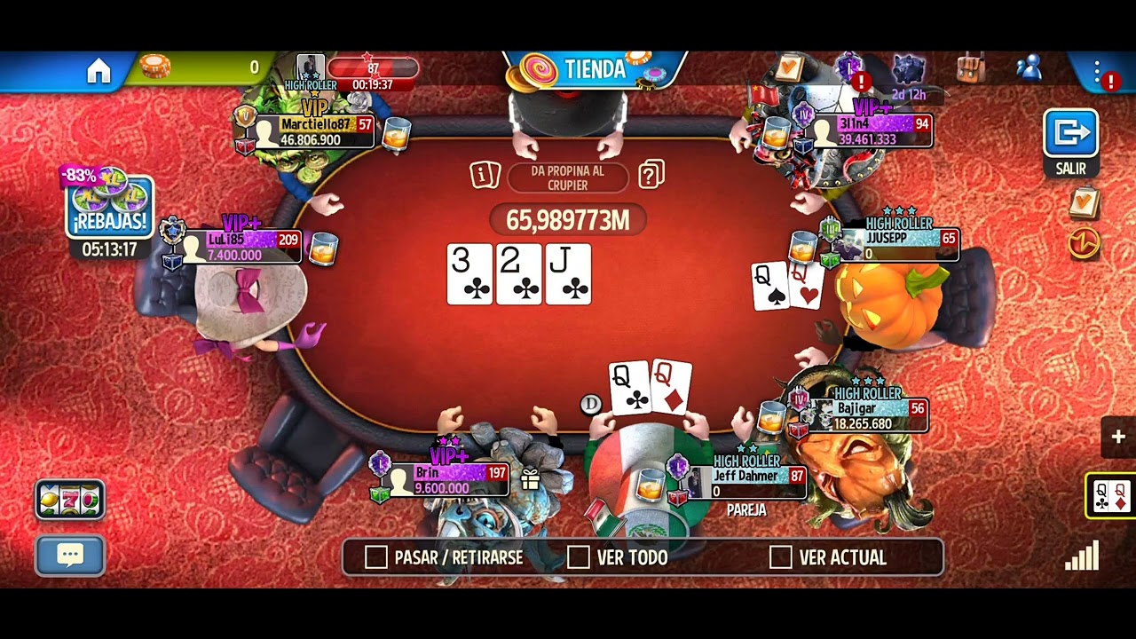 governor of poker 3. QQ vs QQ flush - YouTube