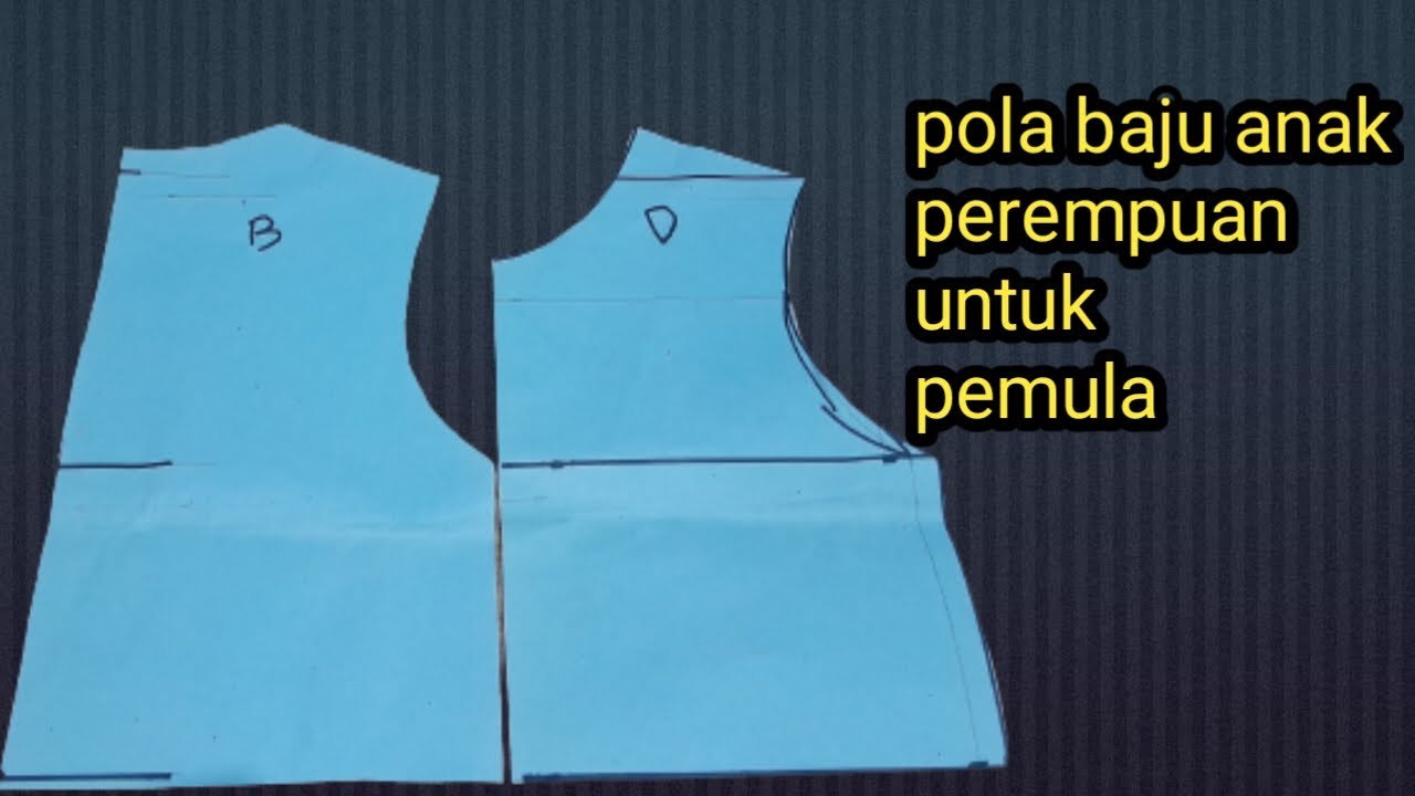 Cara membuat pola baju anak perempuan - YouTube