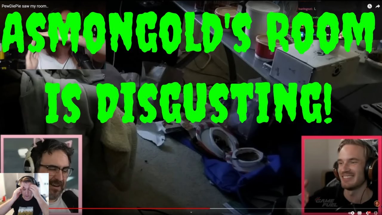 Reacting to Asmongold Reacting to Pewdiepie Reacting to his Gross Room ...