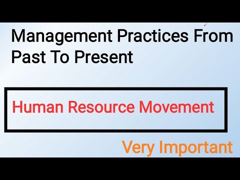 Management Practice From Past To Present || Human Resource Movement ...