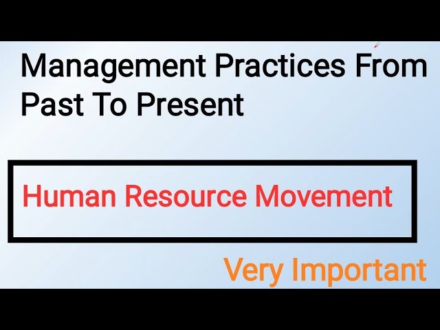Human Movement Management