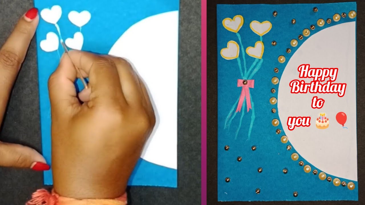 Beautiful unique handmade Birthday card/dry card. - YouTube