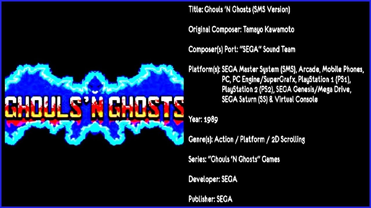 Ghouls 'N Ghosts (SMS) [Soundtrack in QUAD HD & 320 KBPS] - YouTube