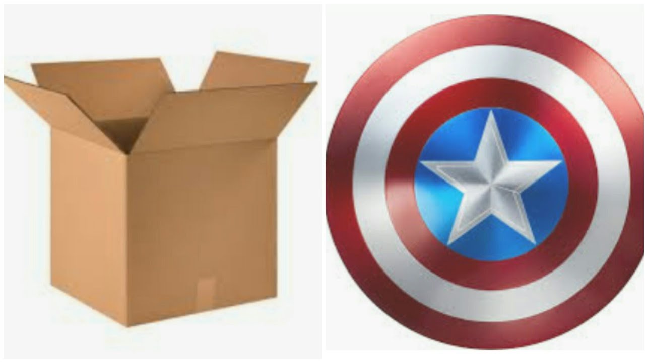 How to make Captain america shield With Cardboard - YouTube