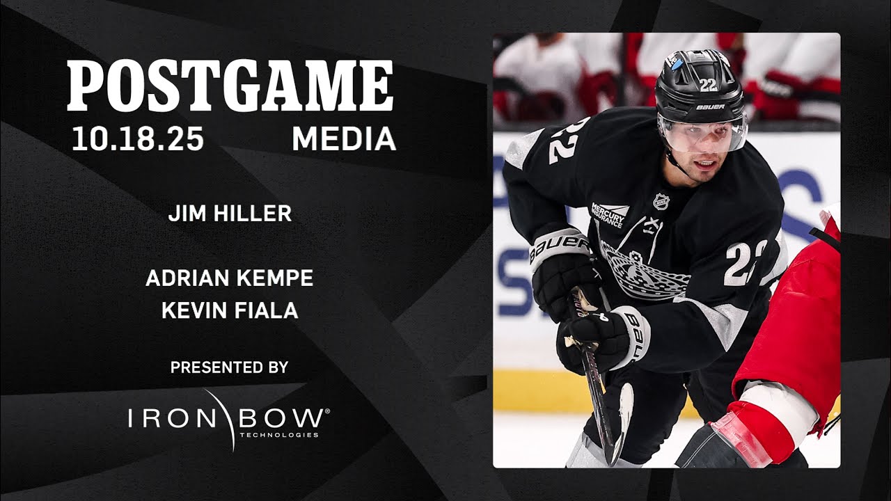 MEDIA: Kevin Fiala, Adrian Kempe, and Jim Hiller | Media Availability ...
