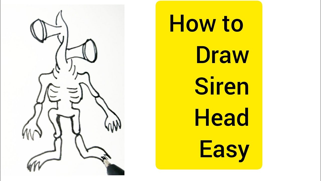 How to draw Siren head step by step full body - YouTube