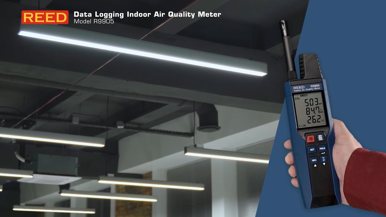 REED R9905 Data Logging Indoor Air Quality Meter - YouTube