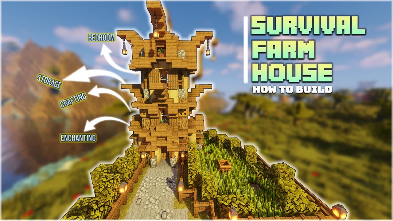 Minecraft: How to Build | Survival Farm House - YouTube