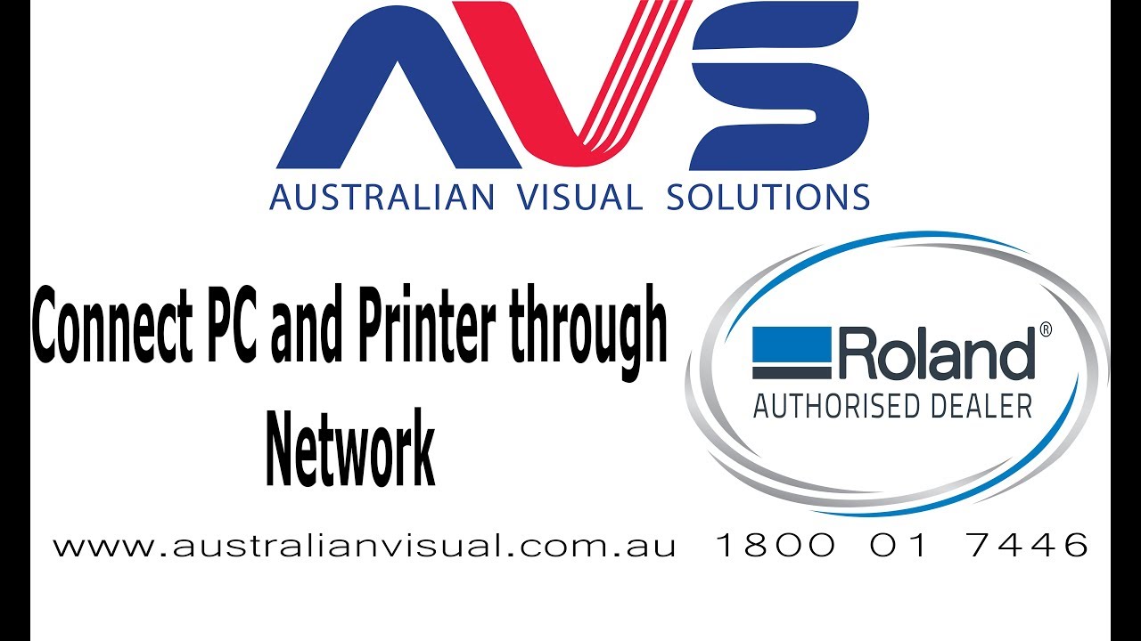 AVS Hardware Tutorial - Network Connect Roland DG Printer - YouTube