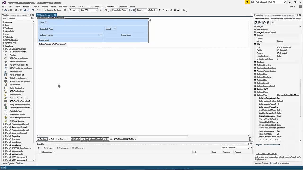 DevExpress ASP.NET Pivot Grid: Integration with Chart Control - YouTube