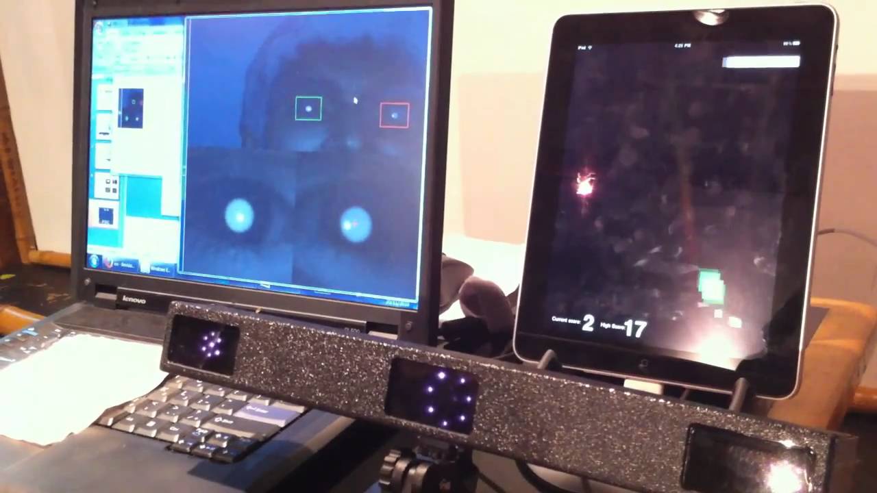 eyePong - playing pong with your eyes pt 1 - YouTube