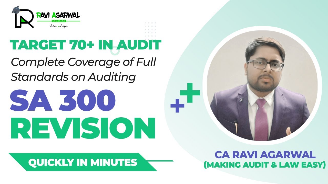 May 2021 Audit Revision | SA 300 | By CA Ravi Agarwal - YouTube
