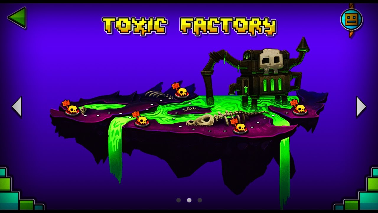 GEOMETRY DASH WORLD - TOXIC FACTORY 100% COMPLETE | (All 10 levels ...