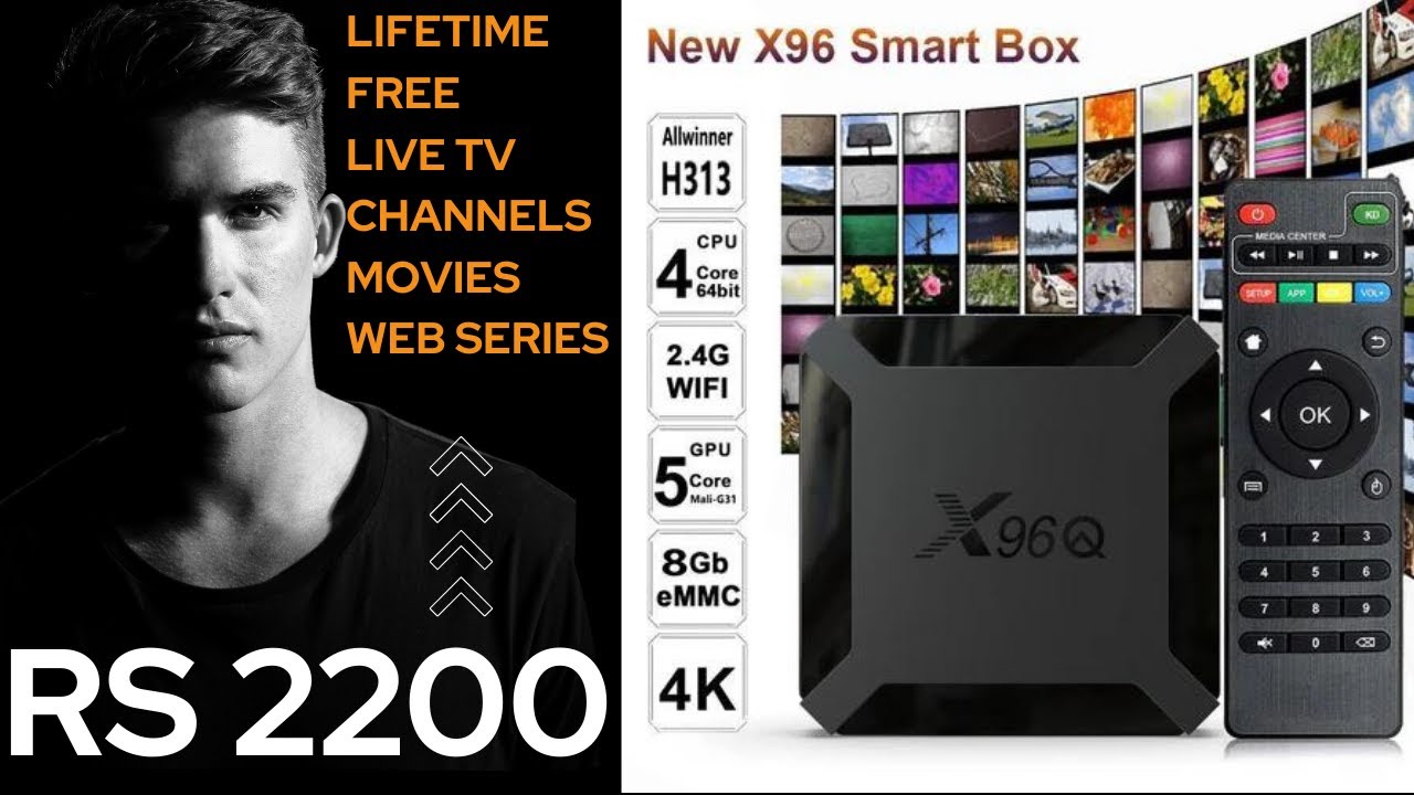 X96Q 4K 4GB 32GB Android Smart TV Converter Box with live TV Channels ...