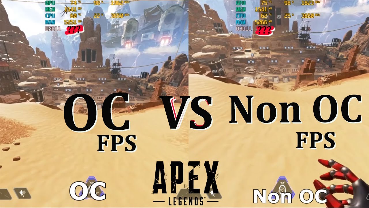 Boost FPS Apex Legends OverClock vs NonOverClock GPU - YouTube