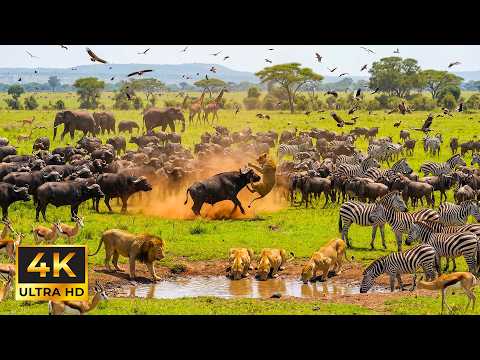 4K African Wildlife Adventure: Witness The World's Greatest Migration with Natural Sounds