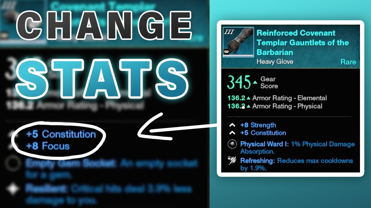 How to Change STATS on Your Faction Gear New World - YouTube