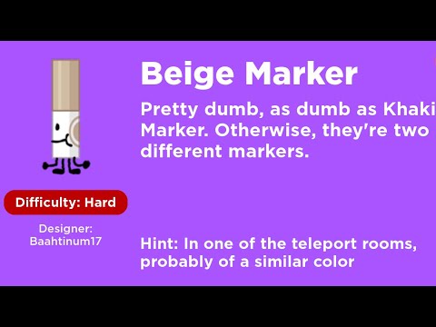 How to get the beige marker - YouTube