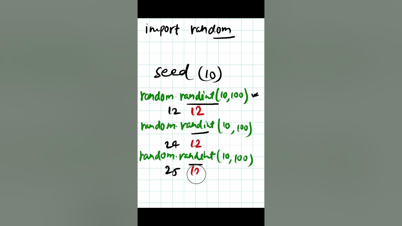 Python 042 Use Of Seed Function Is Python Python Pythonprogramming Pythontutorial Youtube