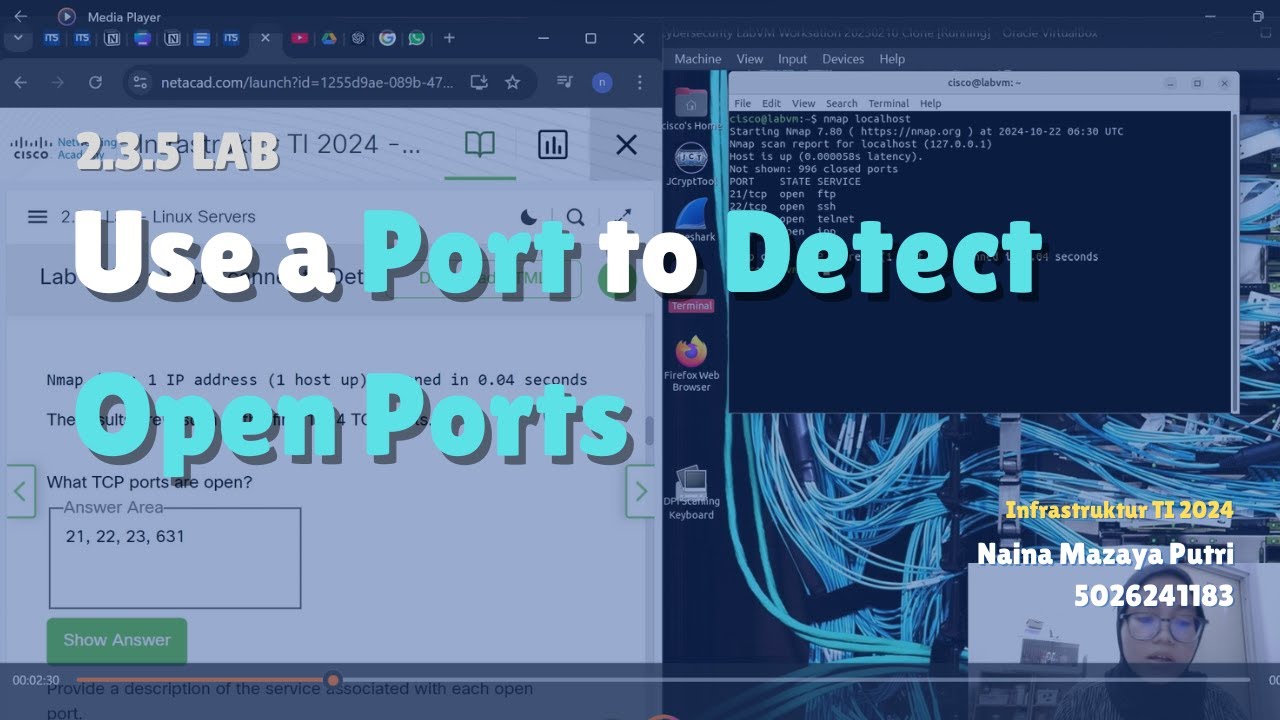 2.3.5 Lab - Use a Port to Detect Open Ports - YouTube