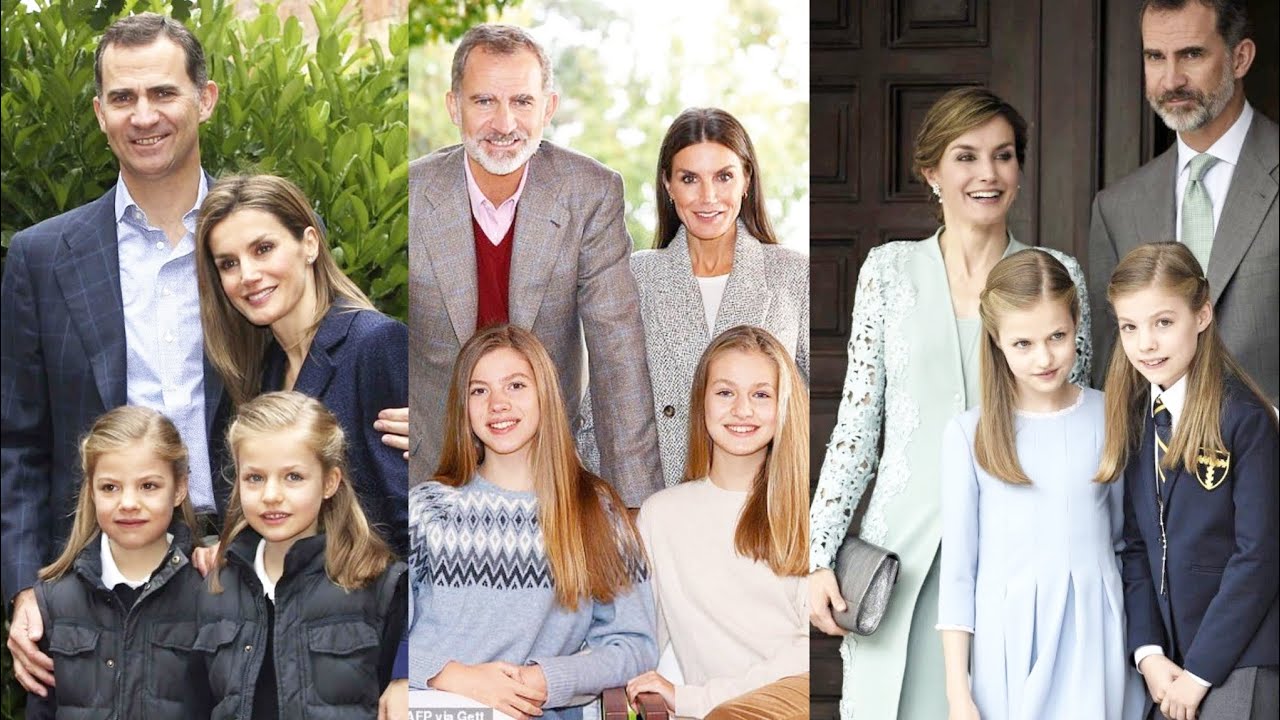 Princess Leonor &Sofia Queen Letizia King felipe family album photo ...