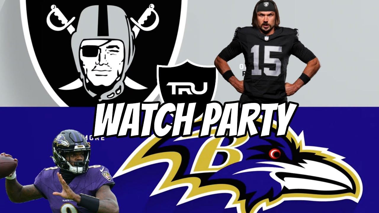 RAIDERS VS RAVENS WATCH PARTY - YouTube