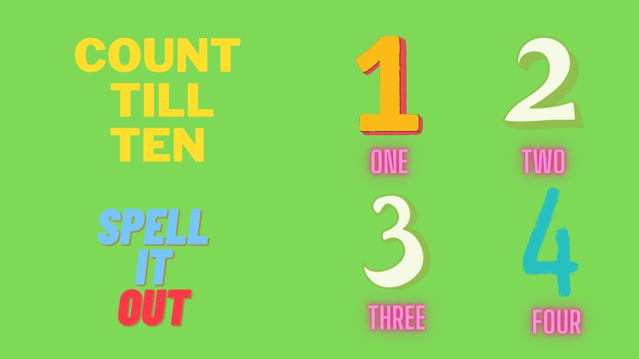 Count till TEN| Count and spell 1 to 10| Kids show| Nursery learners ...