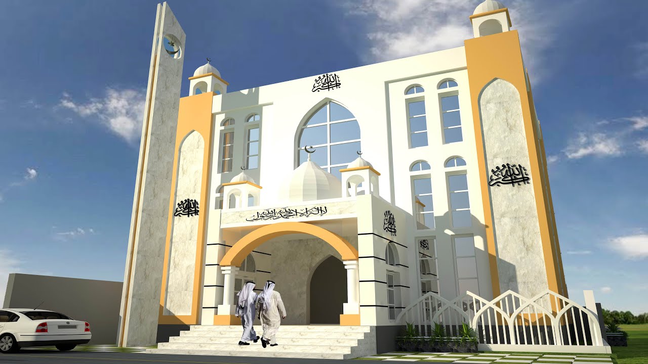 MASHJID DESIGN IN BANGLADESH| 3 STORIED MOSQUE ARCHITECT DESIGN - YouTube