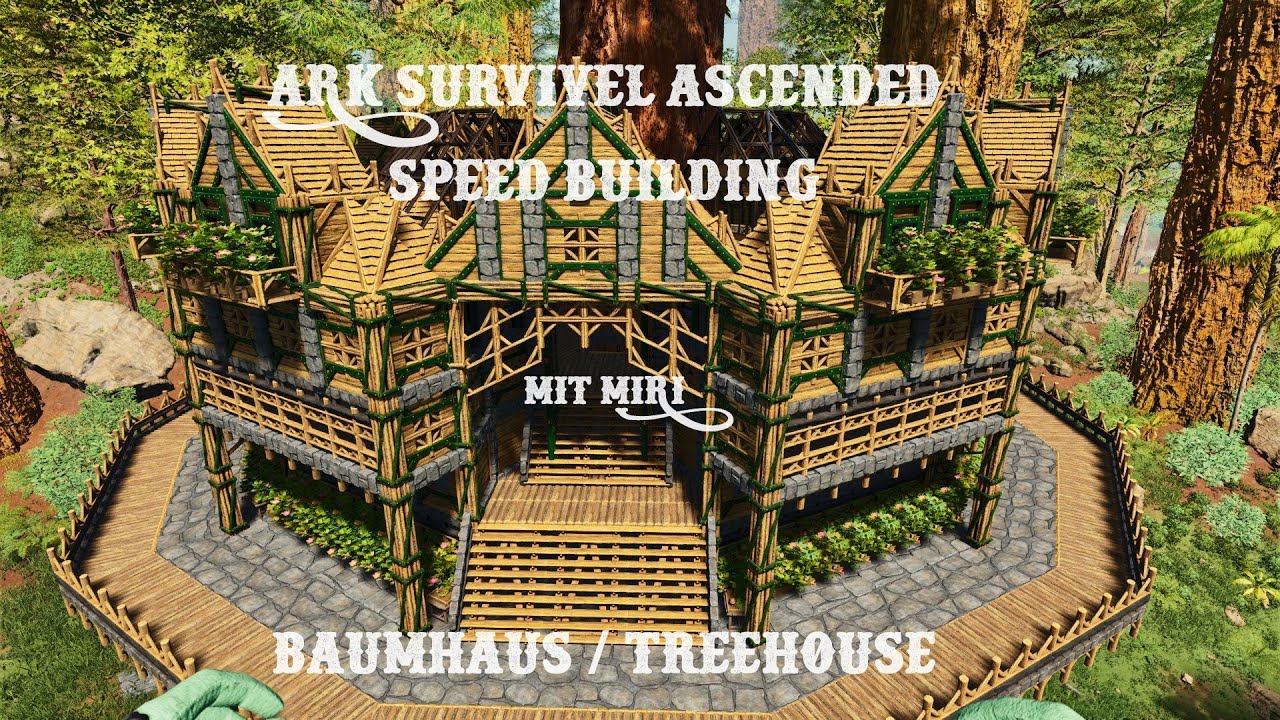 ARK: Survival Ascended Speed Building Baumhaus Treehouse Full Version ...